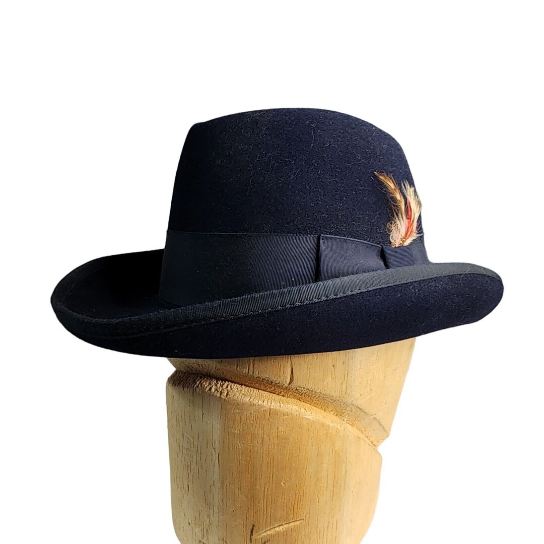 Reed Hill Fur Blend Hat Size 7 Custom Made Navy Blue With Band - Etsy