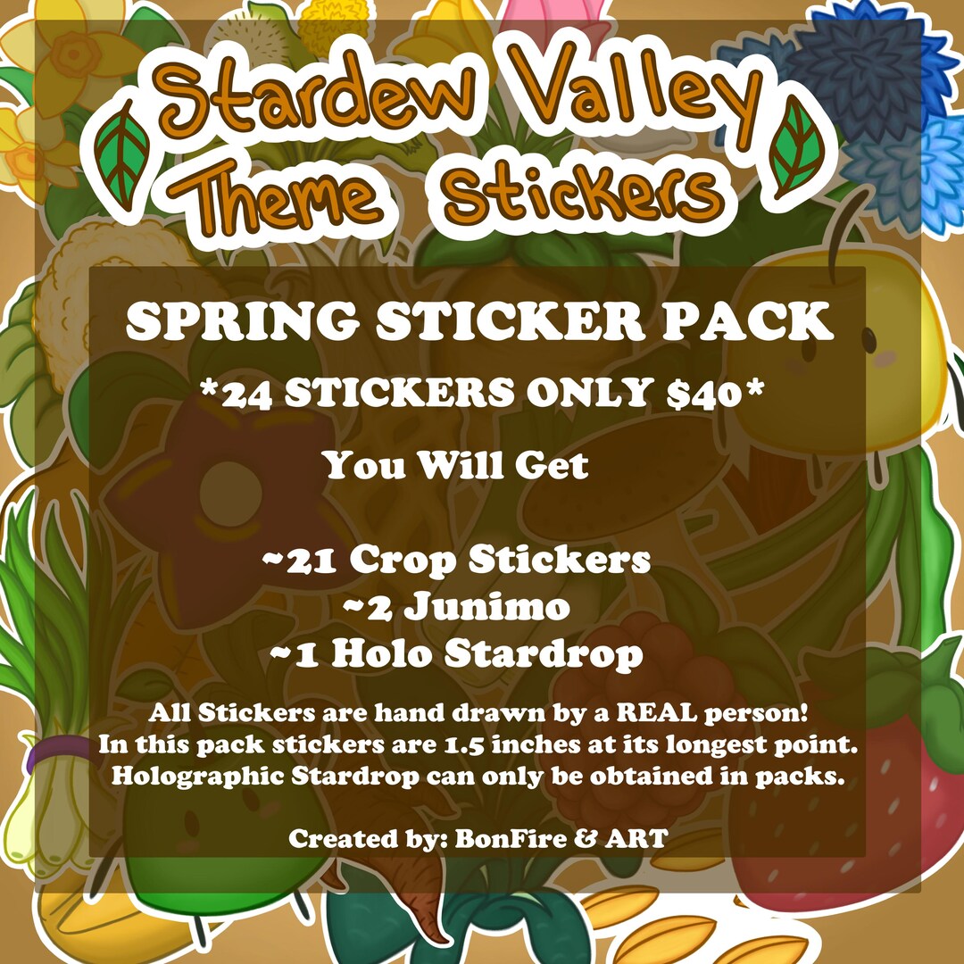 Stardew Valley Spring Sticker Bundle Pack, 1.5 Inch Stickers - Etsy
