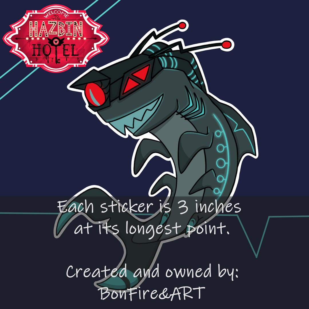 Hazbin Hotel Shock.wav 3 Inch Sticker - Etsy