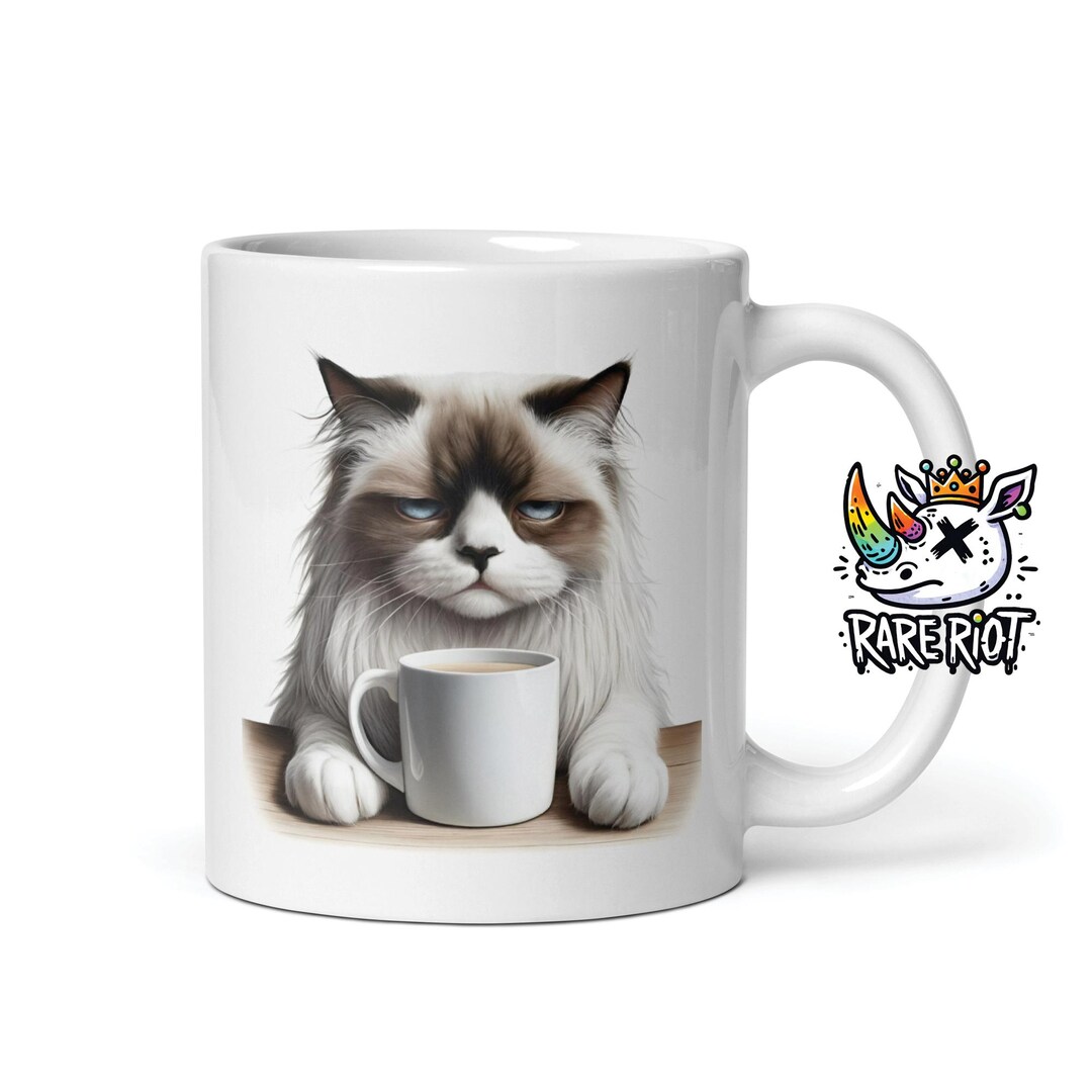 Wrecked Ragdoll Cat Mug Sleepy Cat Coffee Mug Tired Ragdoll Cat Cup ...