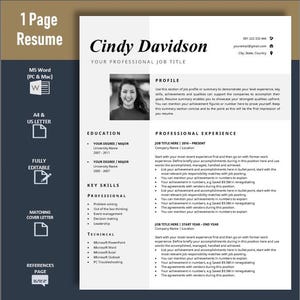 3 Page Resume Template 174, Modern Resume Template Word, Professional ...