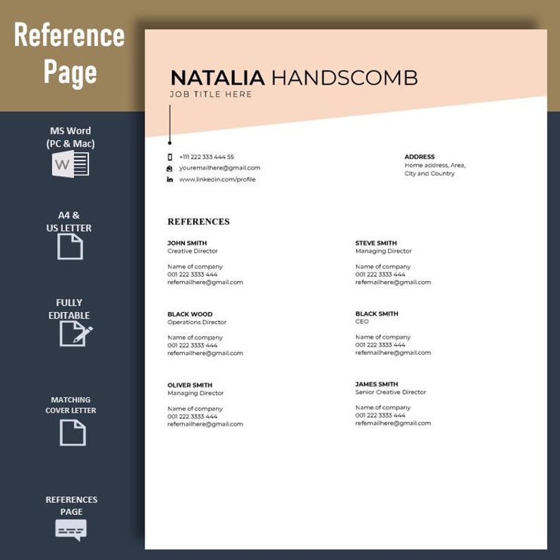 Clean Resume Template 164, Modern Resume Template Word, ATS Friendly ...