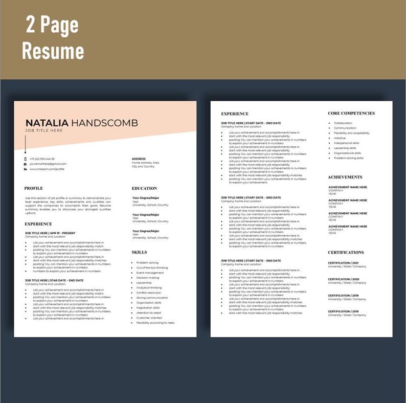 Clean Resume Template 164, Modern Resume Template Word, ATS Friendly ...