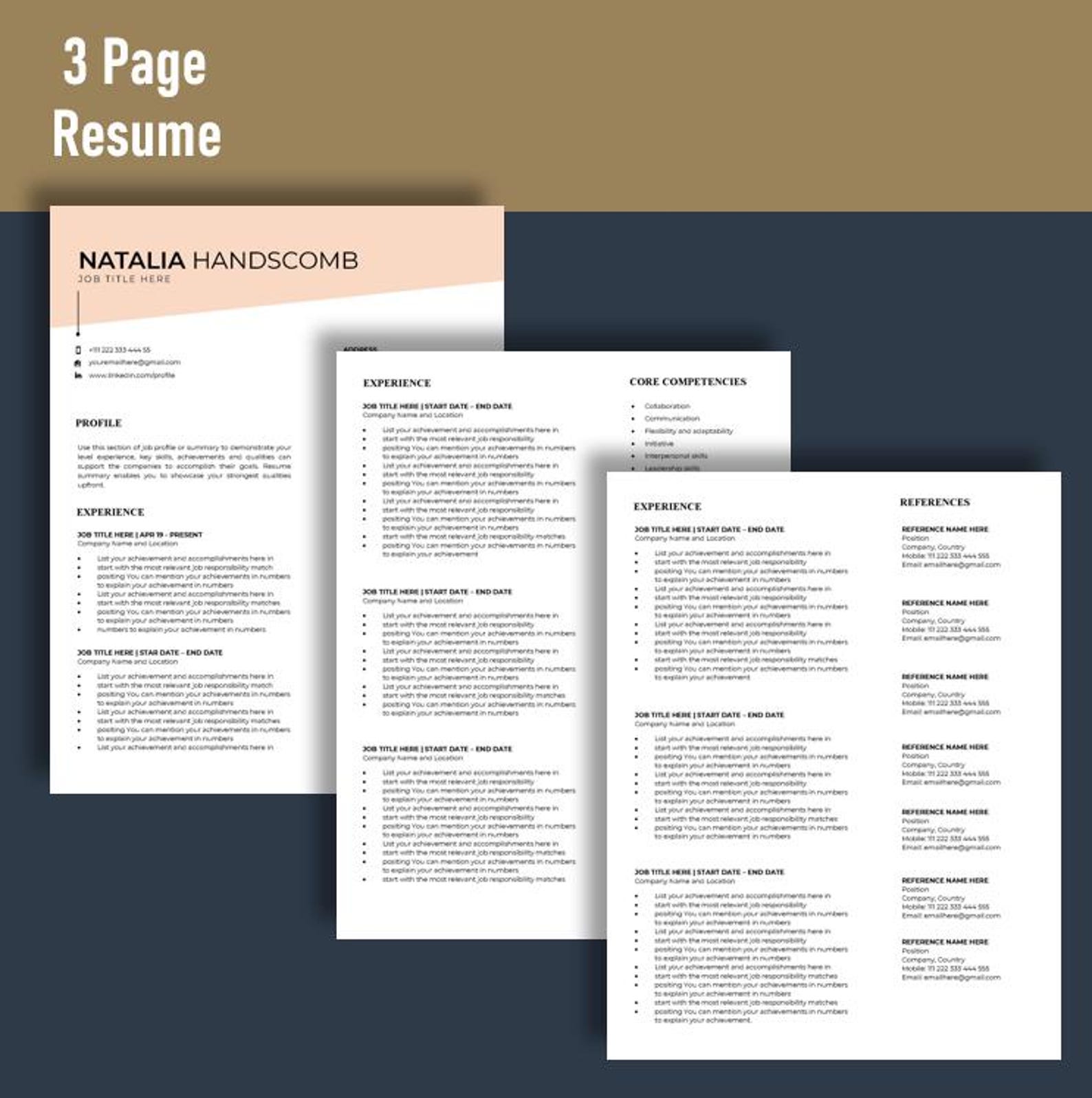 Clean Resume Template 164, Modern Resume Template Word, ATS Friendly ...