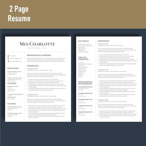 Sleek Resume Template 141, Modern Resume Template Word, ATS Friendly ...