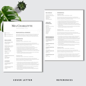 Sleek Resume Template 141, Modern Resume Template Word, ATS Friendly ...