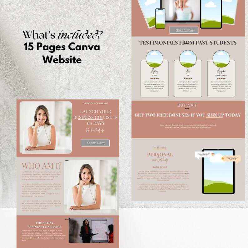 Canva Sales Pages | Canva Website Template | Marketing Agency Canva ...