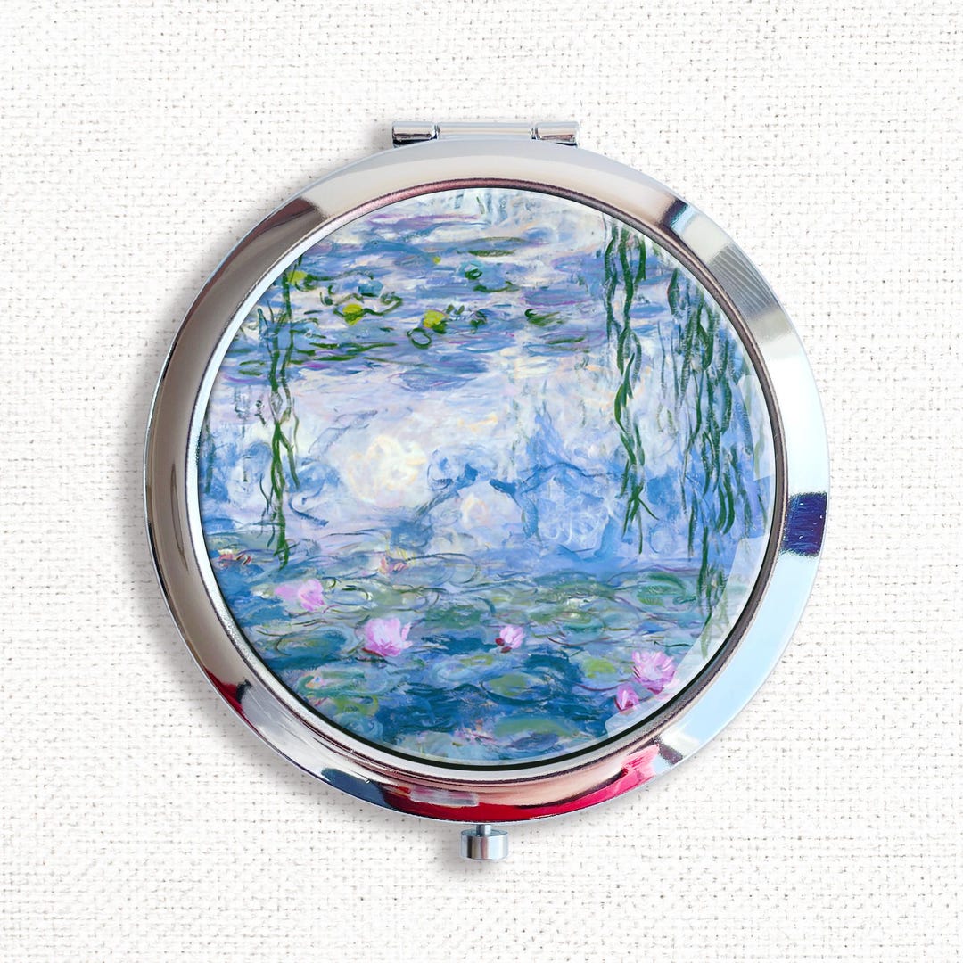Claude Monet Water Lilies Compact Mirror OR Pill Box, Small Mirror ...