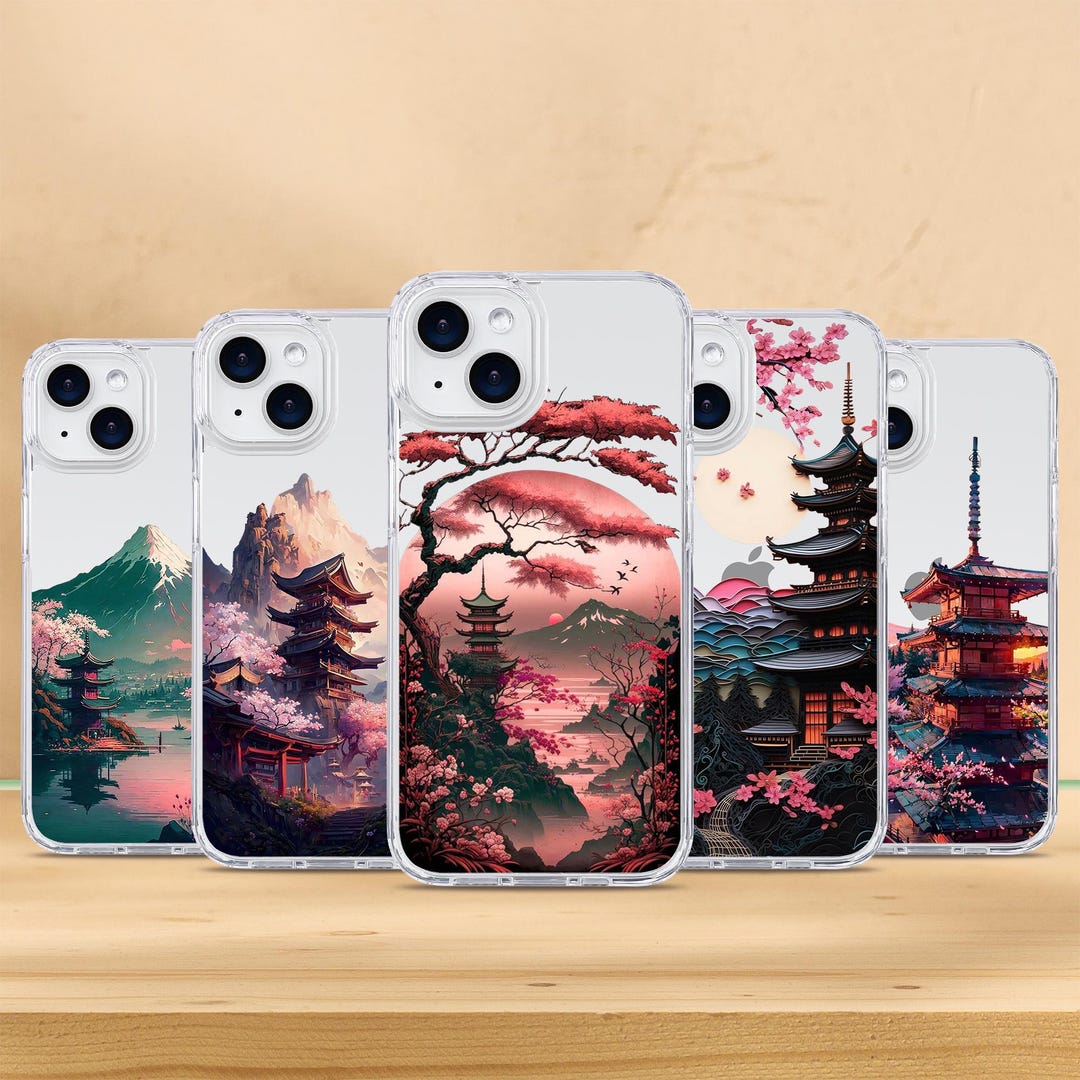 Japanese Aesthetic Mount Fuji Landscape Phone Case for Apple iPhone ...