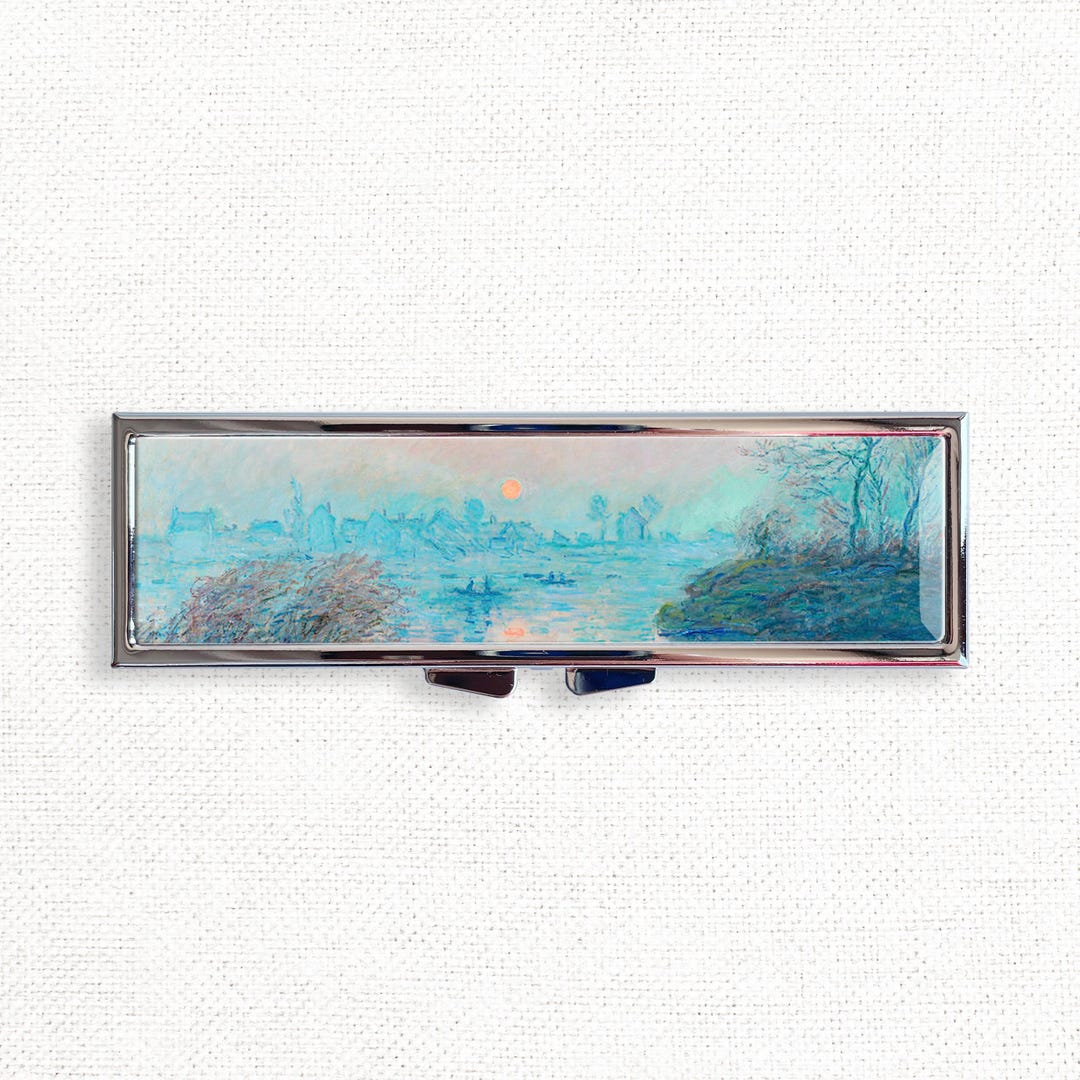 Claude Monet Sunset at the Beach Pill Box Case - Cute Medicine ...