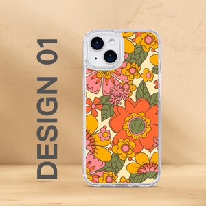 70S Retro Groovy Phone Case 1970S Floral Hippie Cover Fit for Apple ...