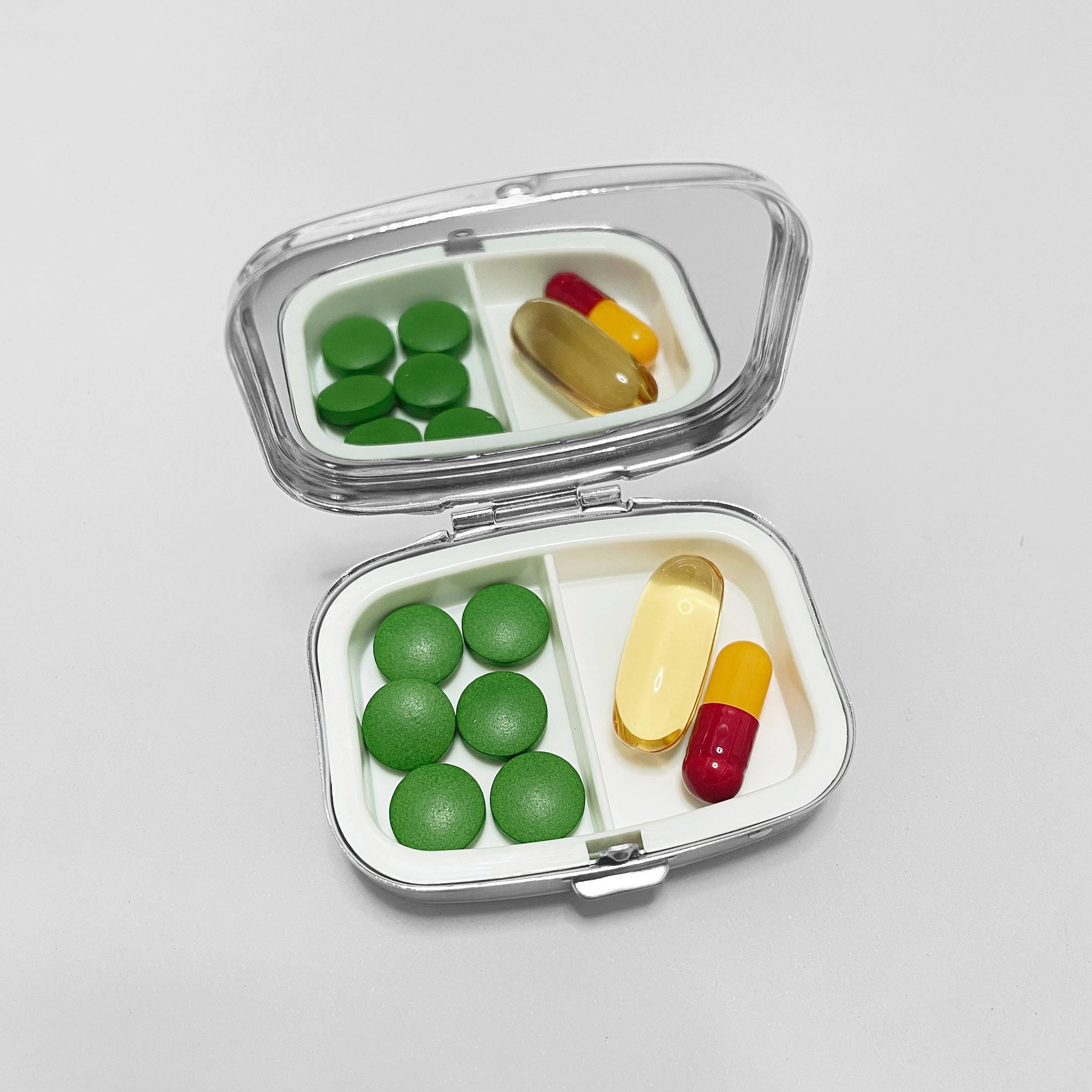 Dunce Cat Small Pill Box Case - Cute Cat Lover Medicine Container ...