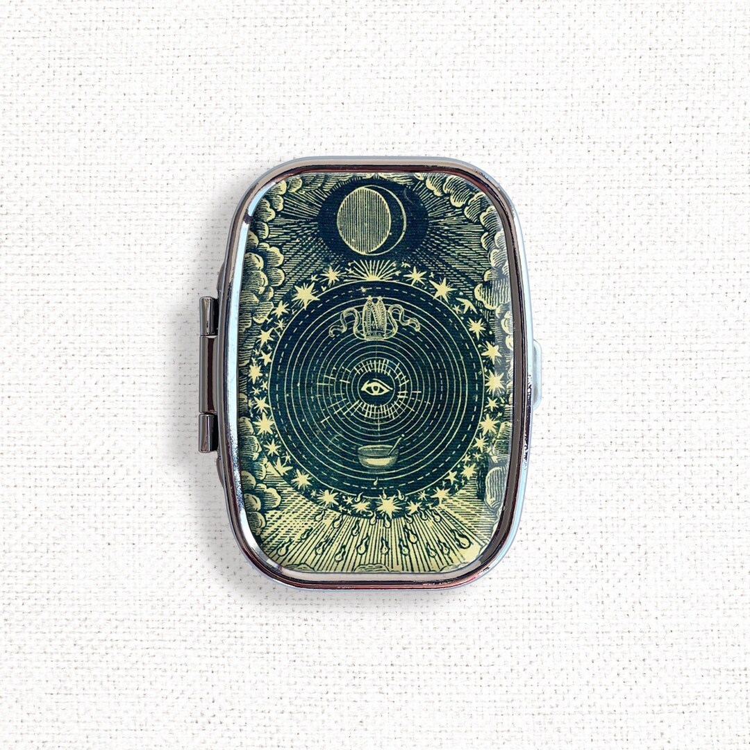 Occult Eye Tarot Small Pill Box Case - Cute Medicine Container ...