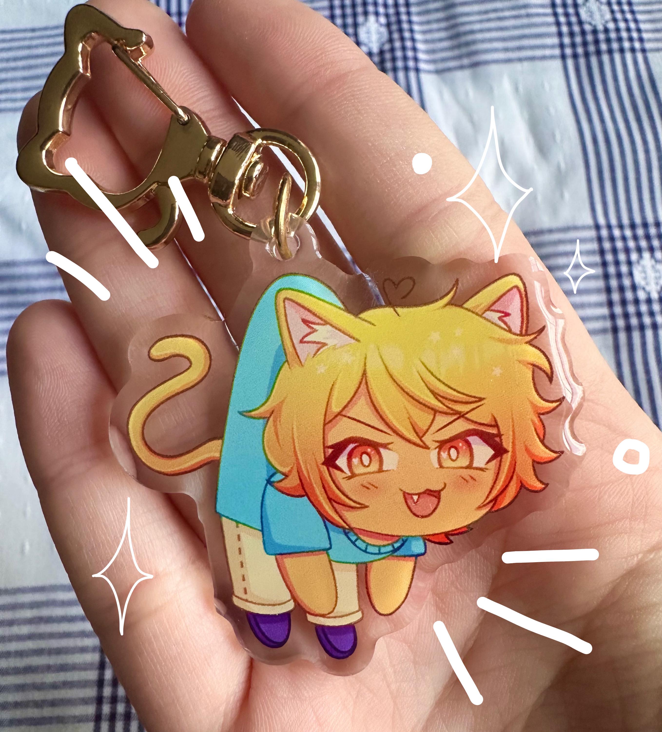 Wonderland X Showtime Cat and Dog Acrylic Charms Project Sekai - Etsy