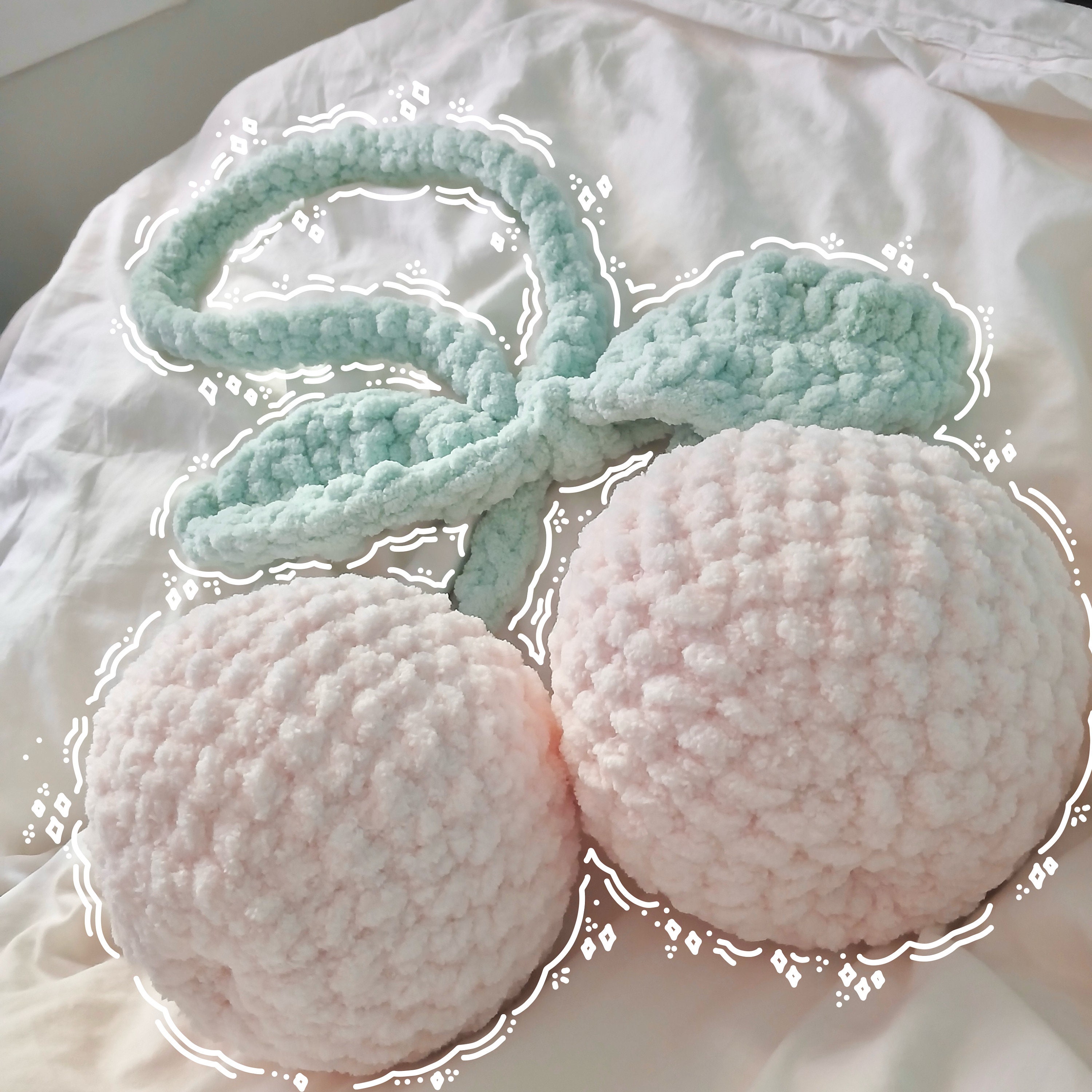 Cute Coquette Cherry Plushie [crochet Pattern; No Sew] - Etsy