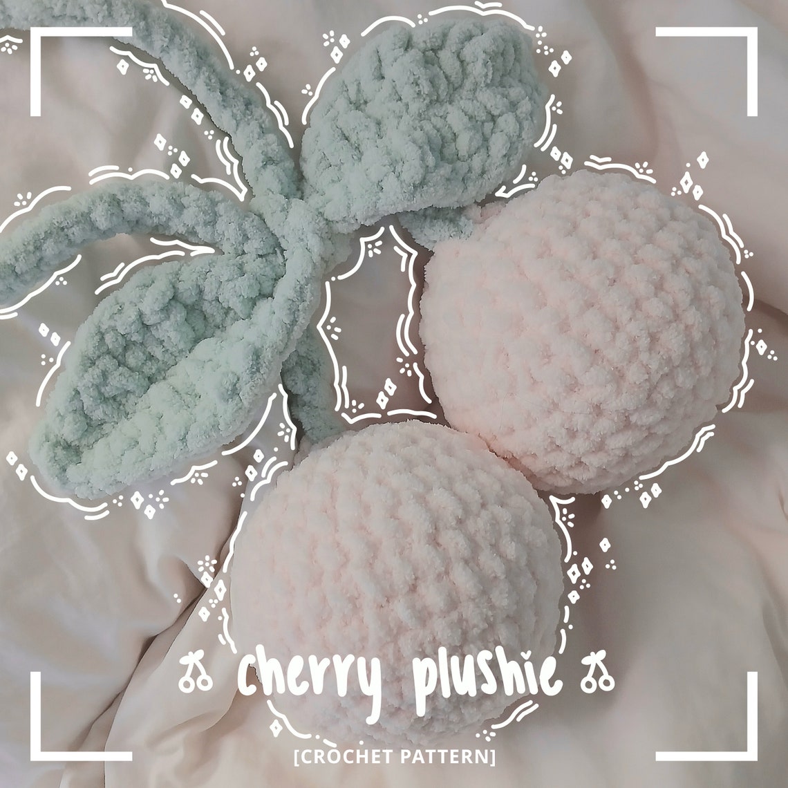 Cute Coquette Cherry Plushie [crochet Pattern; No Sew] - Etsy