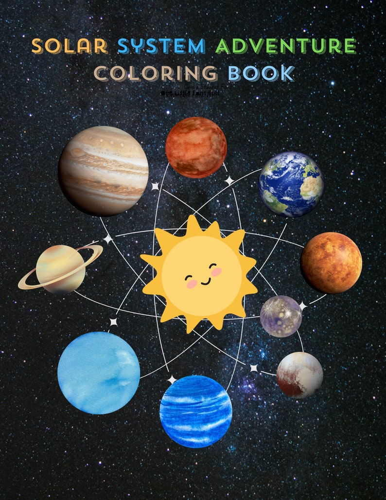 Solar System Adventure Coloring Book - Etsy