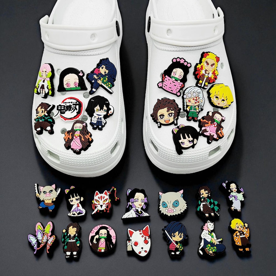 Demon Slayer Crocs Charms Set - 25pcs Kamado Tanjirou DIY Accessories ...
