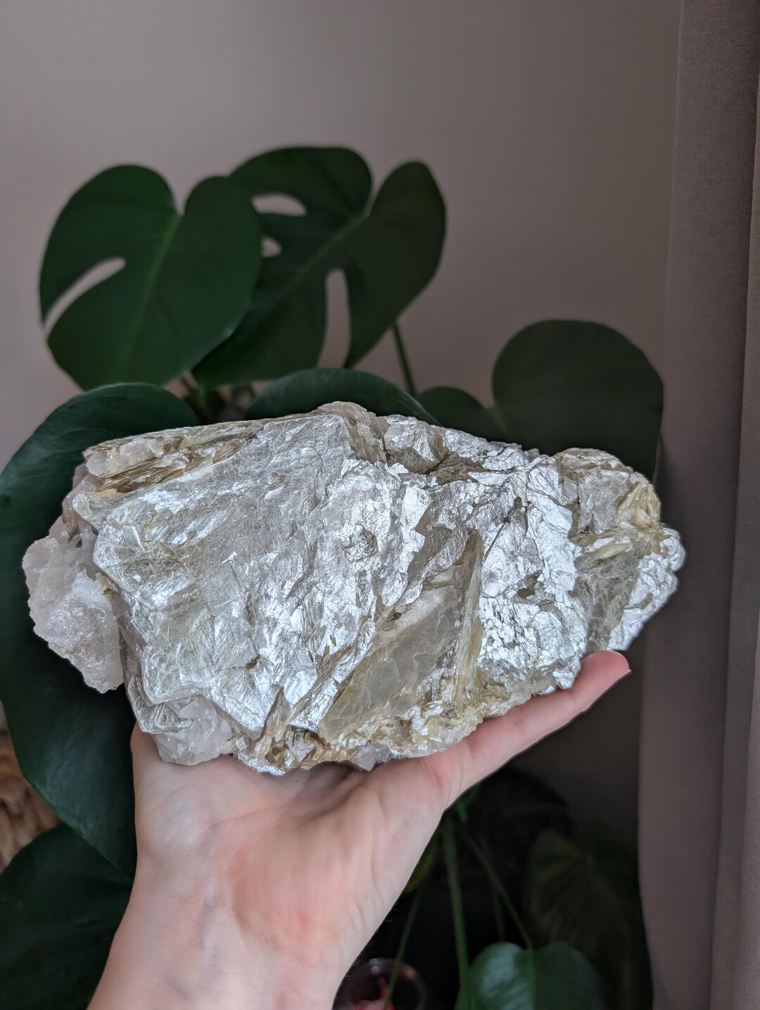 GOLDEN MICA | Large Golden Mica Specimen, Large Crystal Specimen, 5.7lb ...