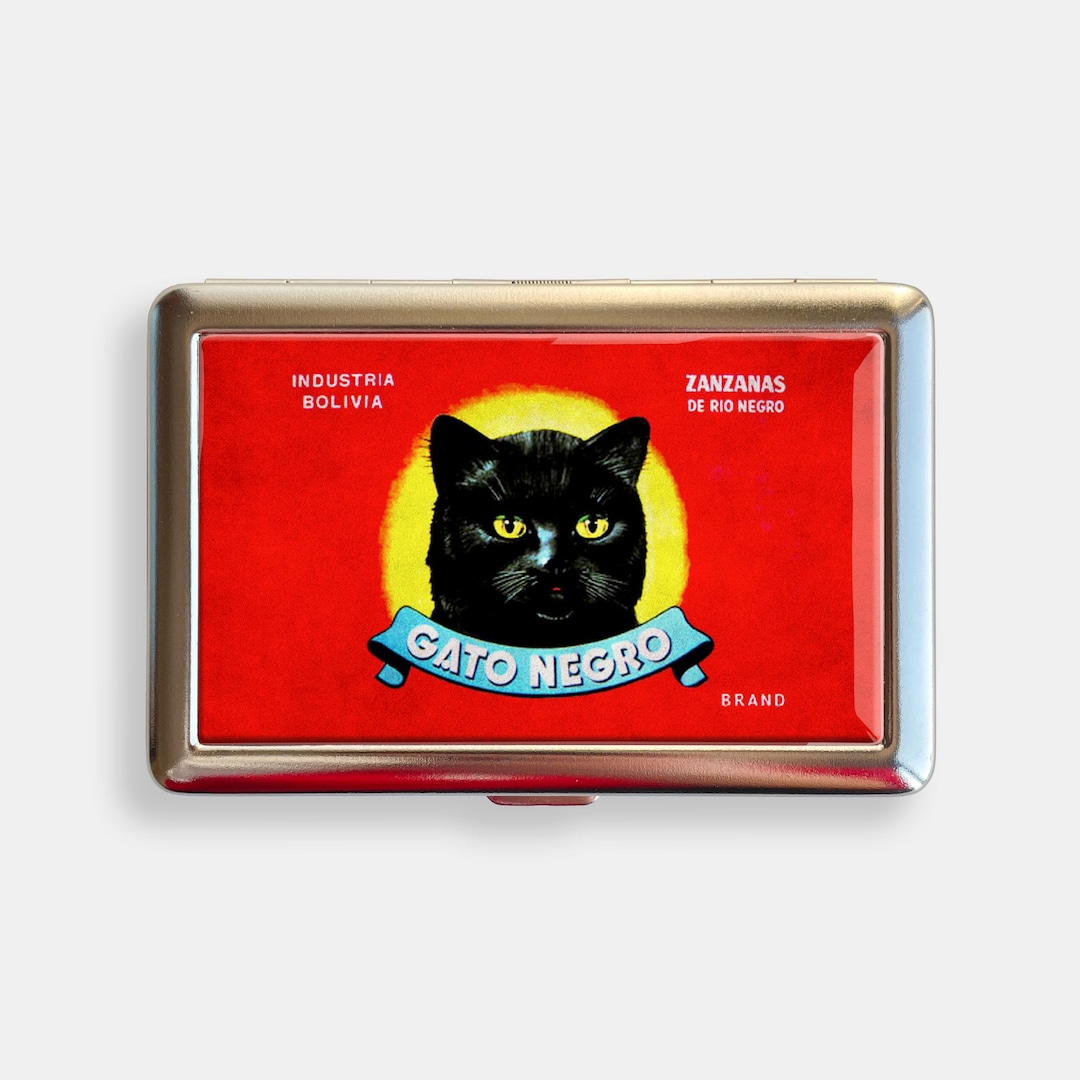 Argentina Gato Negro Black Cat Cigarette Case Vintage Zigarettenetui ...