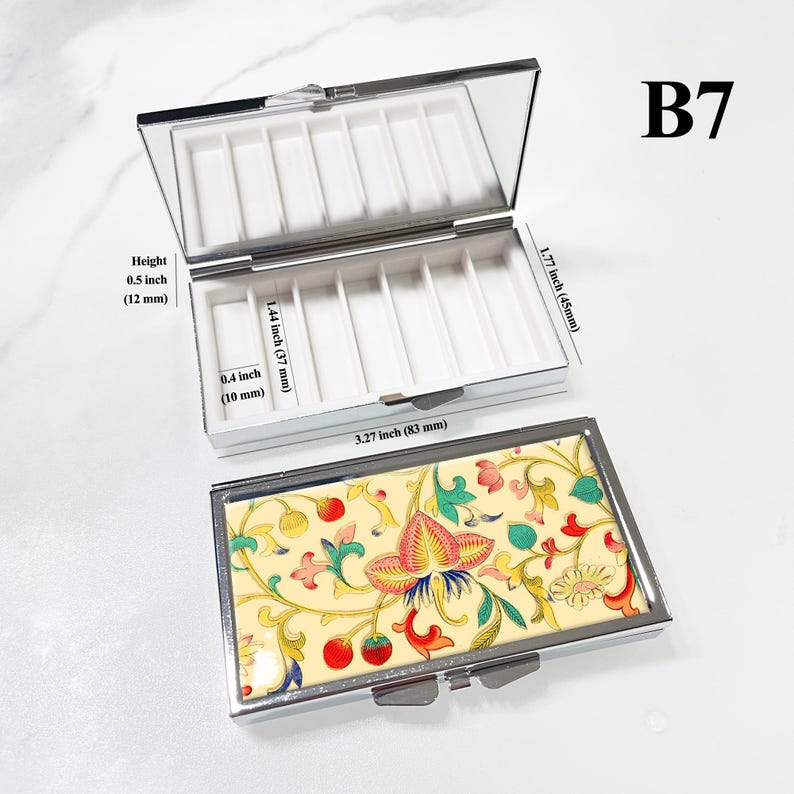 Alphabet of Flowers and Fruit Pill Box - Pill Containers, Trinket Box ...