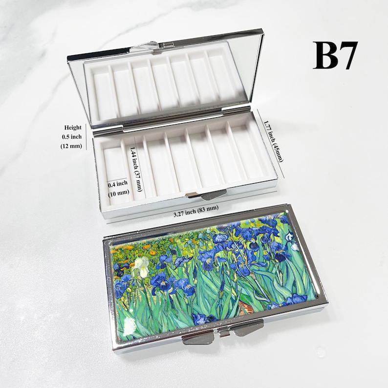 Vincent Van Gogh Irises Flower Garden Pill Box - Pill Containers ...