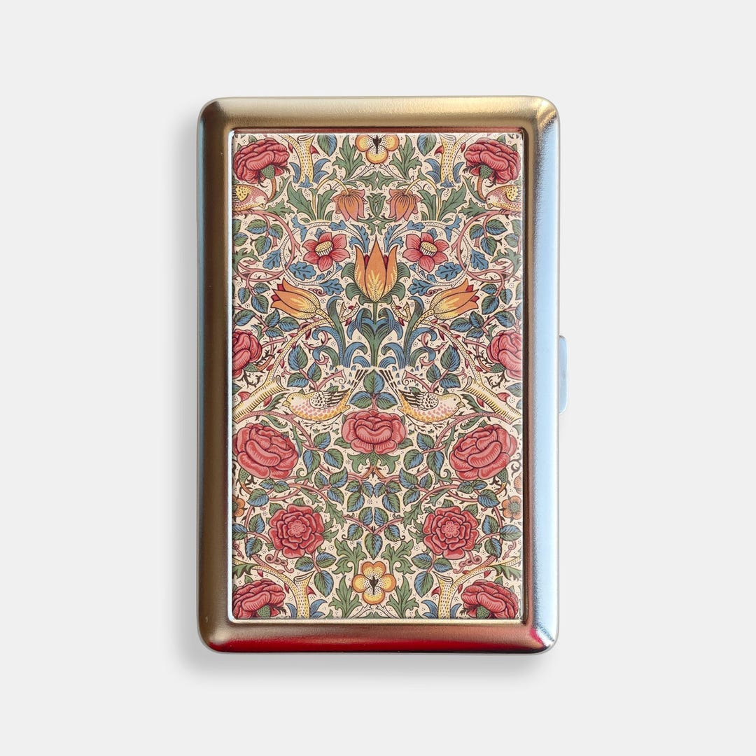 William Morris Rose 1883 Cigarette Case Zigarettenetui Wallet Vintage ...