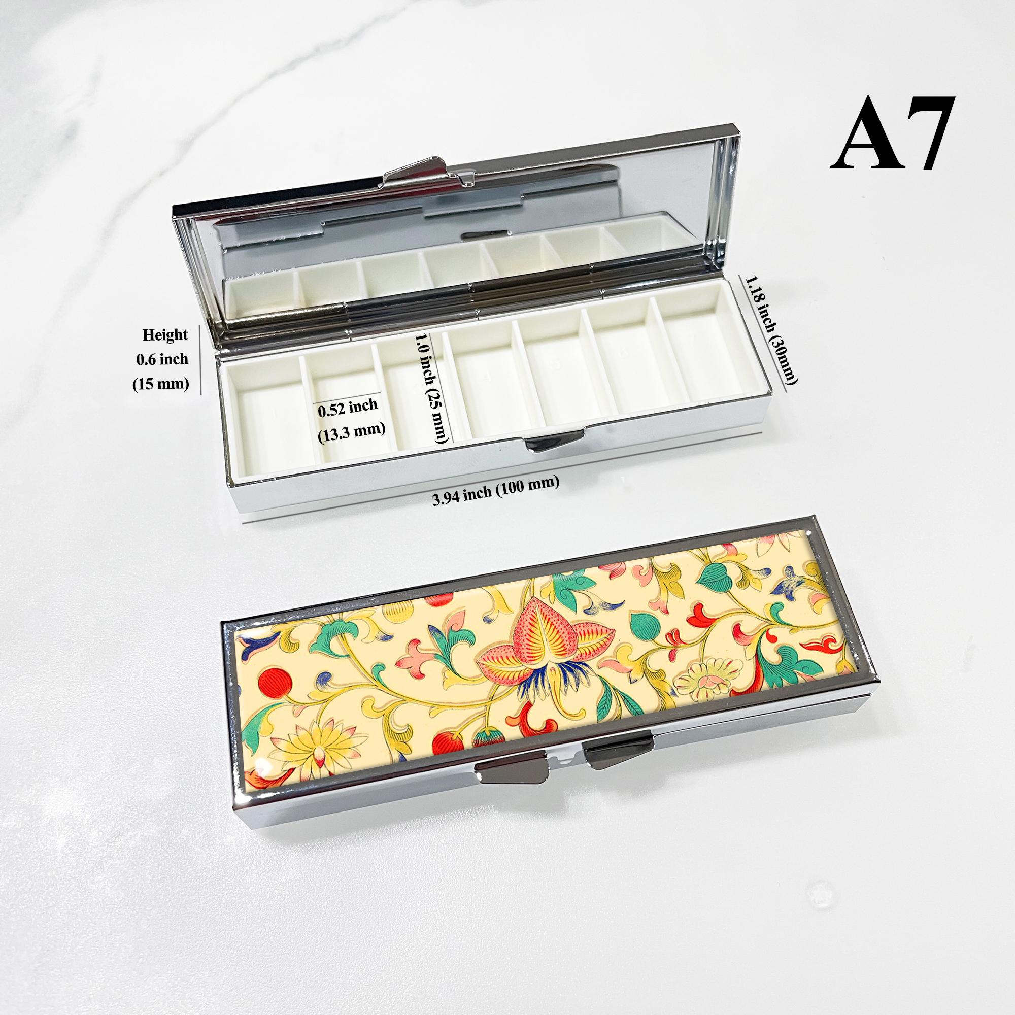 Alphabet of Flowers and Fruit Pill Box - Pill Containers, Trinket Box ...