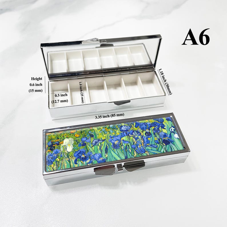 Vincent Van Gogh Irises Flower Garden Pill Box - Pill Containers ...