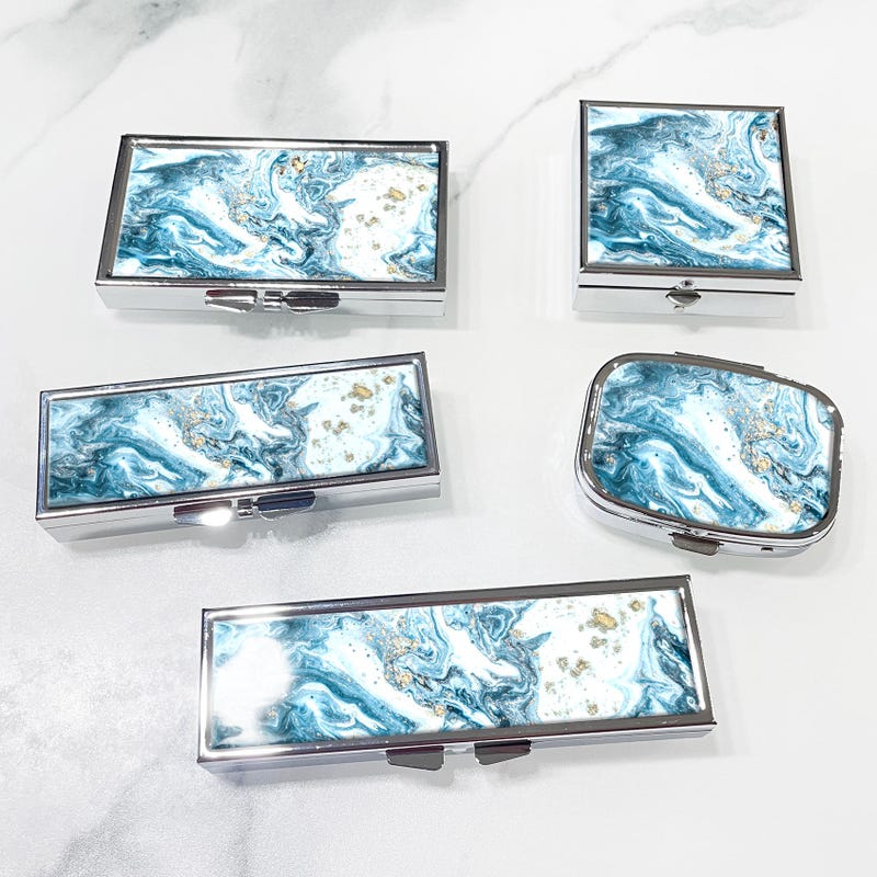 Pill Box 7 Marble - Etsy