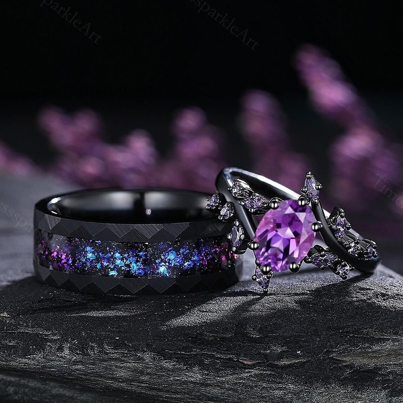 Purple Wedding Band - Etsy