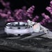 Natural Inspired Oval Shape Shinny Ruby Couples Ring Black Gold ...