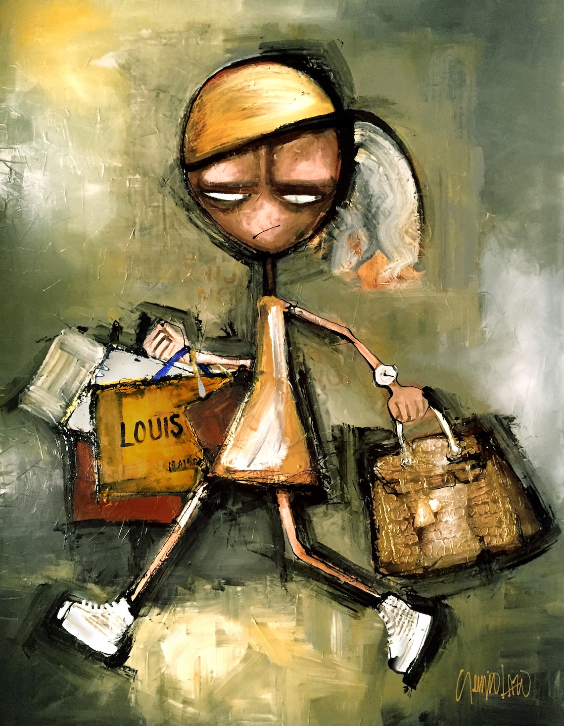 Available Now Original Painting Modern Abstract Art by SLAZO 48x60 - Etsy