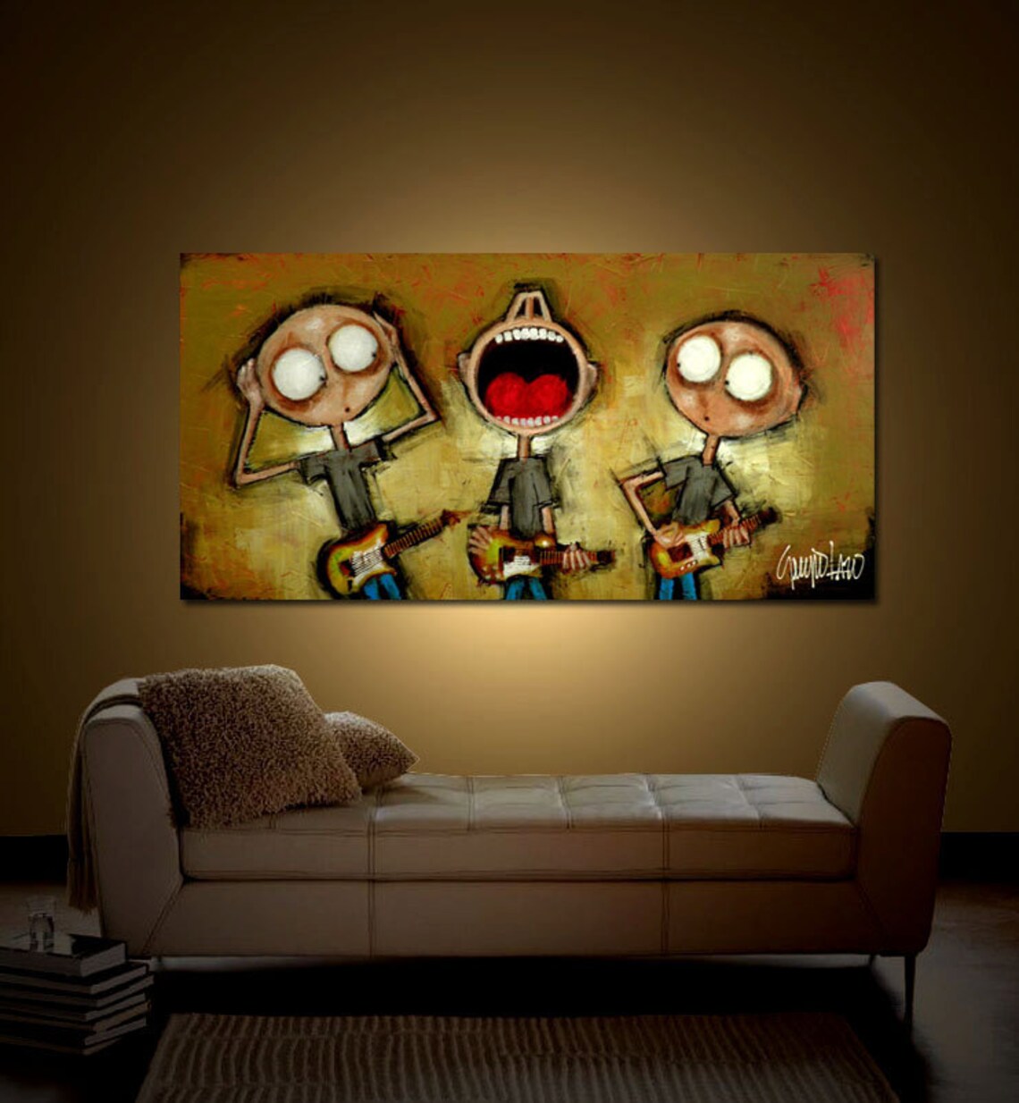 Original Painting Modern Abstract Art by SLAZO 24x48 Made to Order - Etsy