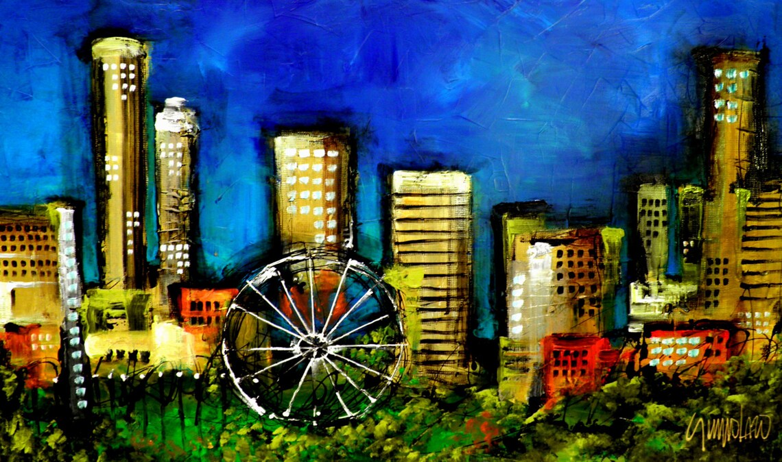 Original Painting Modern Abstract Art by SLAZO 30x48 Made to Order - Etsy