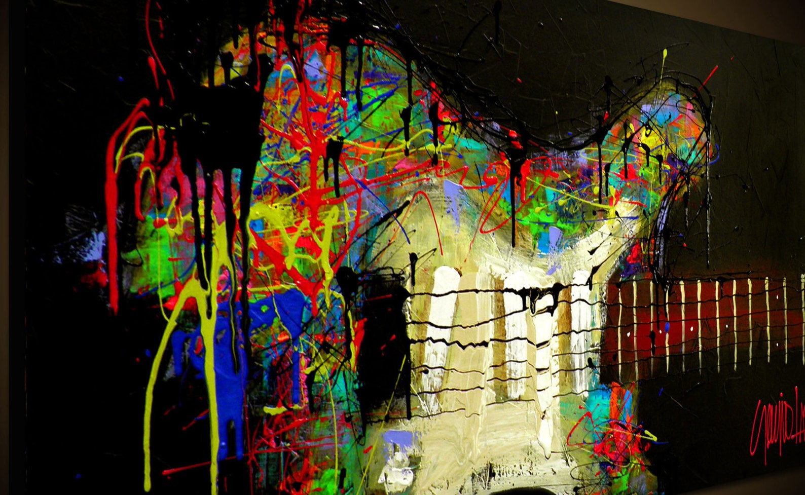 Original Painting Modern Abstract Art by SLAZO 24x48 Made to Order - Etsy