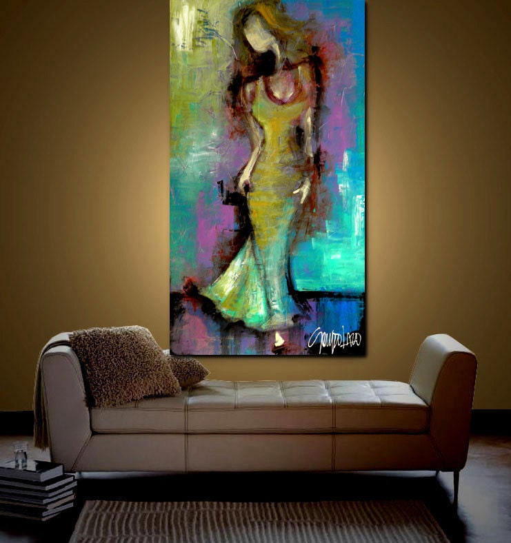 Original Painting Modern Abstract Art by SLAZO Made to Order 24x48 - Etsy