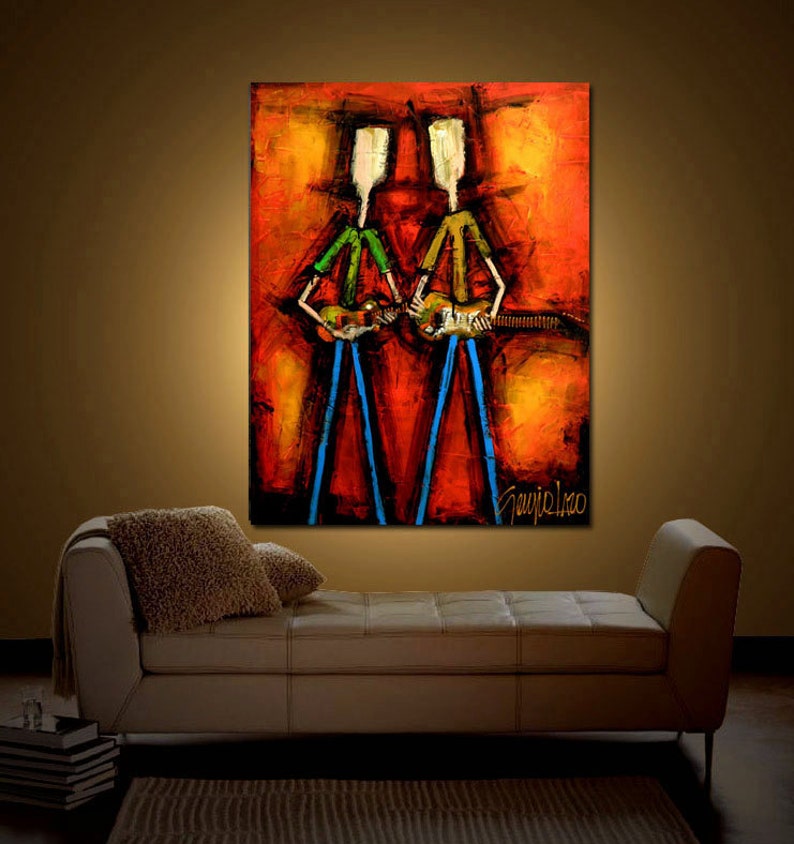 Original Painting Modern Abstract Art by SLAZO 30x40 Made | Etsy