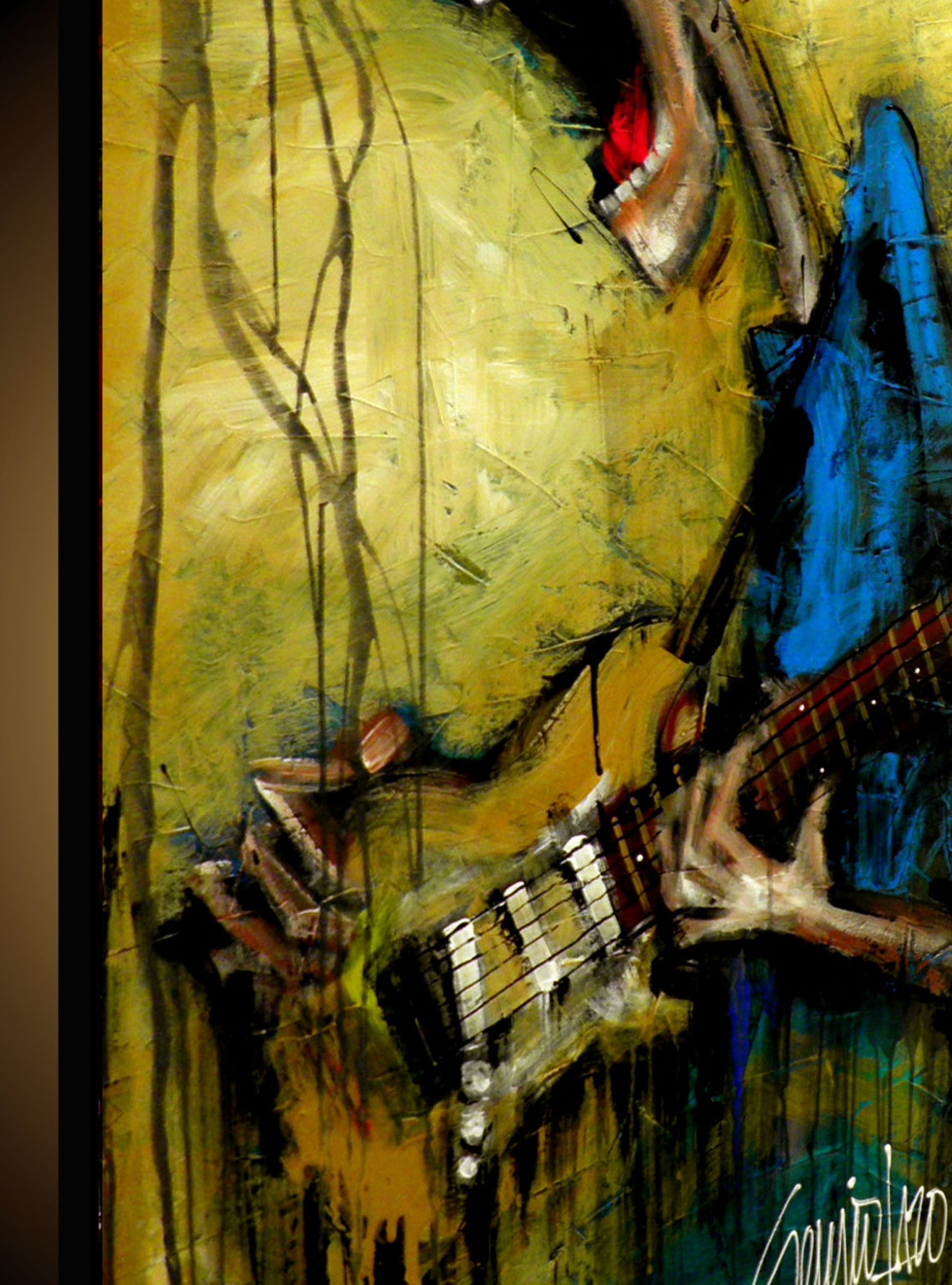 Original Painting Modern Abstract Art by SLAZO 24x48 - Etsy