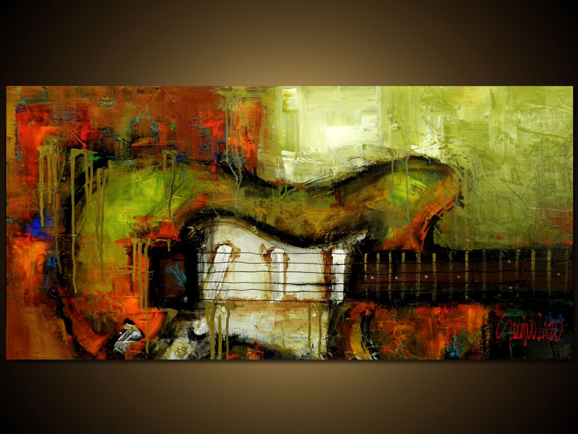 Original Painting Modern Abstract Art by SLAZO 24x48 - Etsy Canada