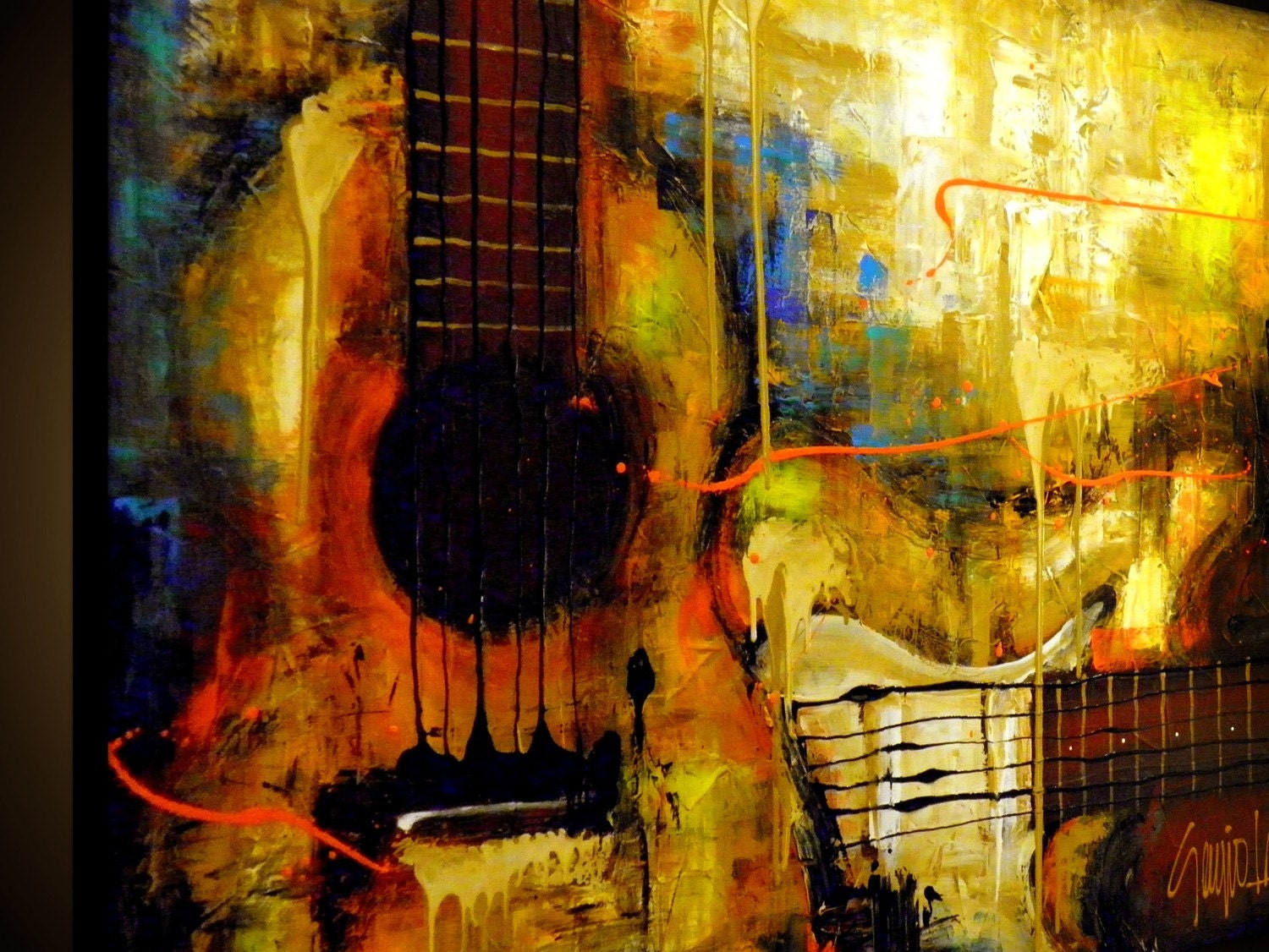 Original Painting Modern Abstract Art by SLAZO Made to - Etsy