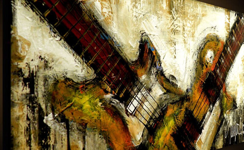 Original Painting Modern Abstract Art by SLAZO 24x48 Made - Etsy