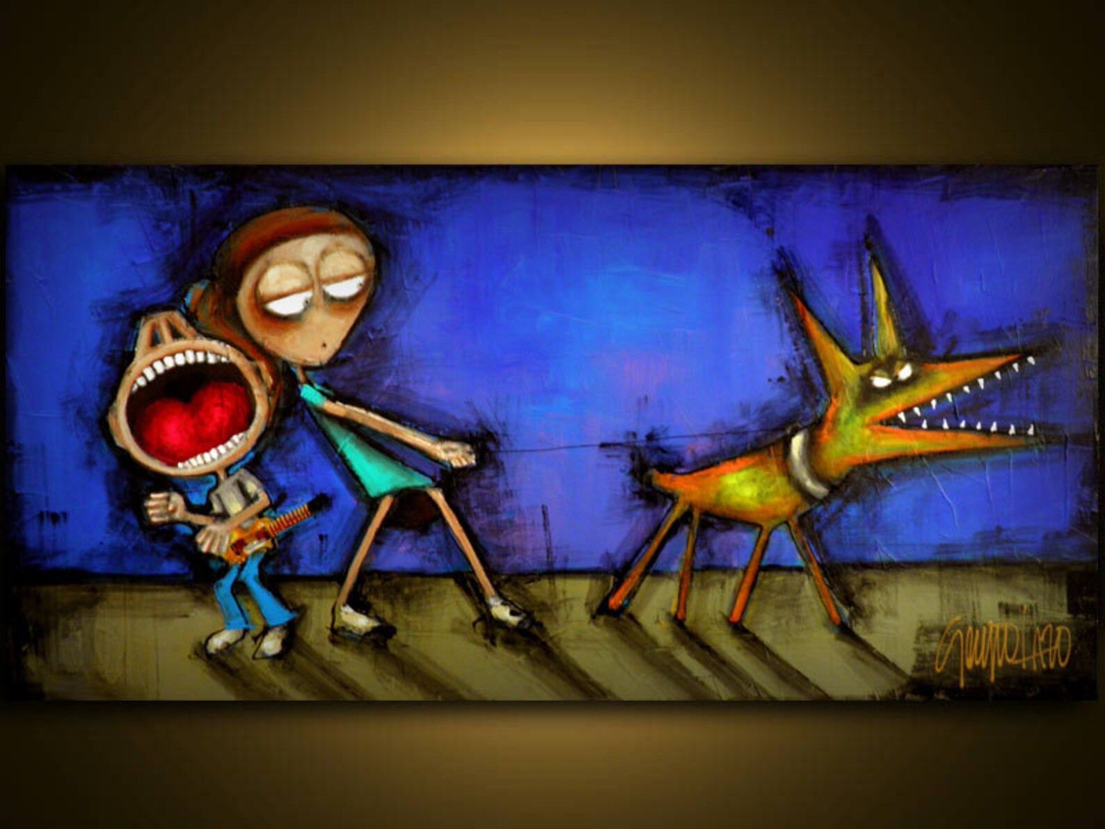 Original Painting Modern Abstract Art by SLAZO 24x48 Made to Order - Etsy