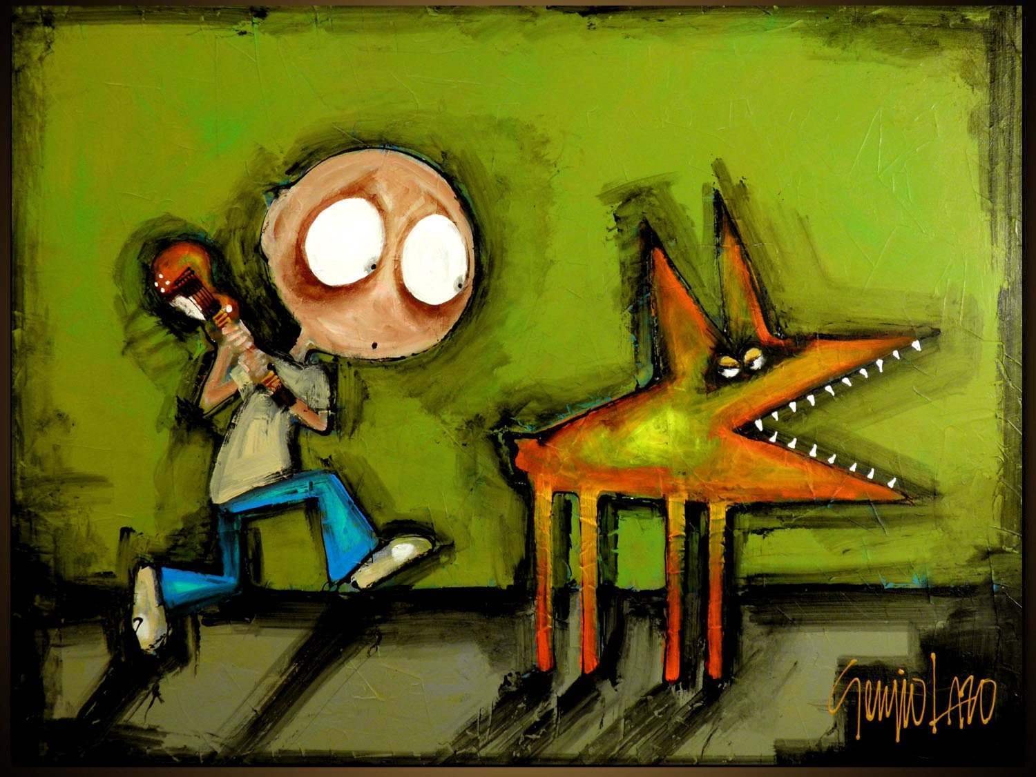 Original Painting Modern Abstract Art by SLAZO 30x40 - Etsy