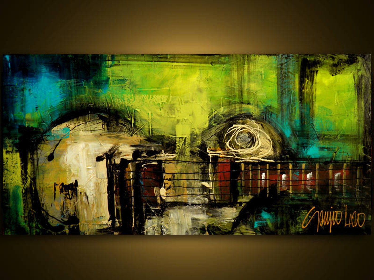 Original Painting Modern Abstract Art by SLAZO Made to Order - Etsy