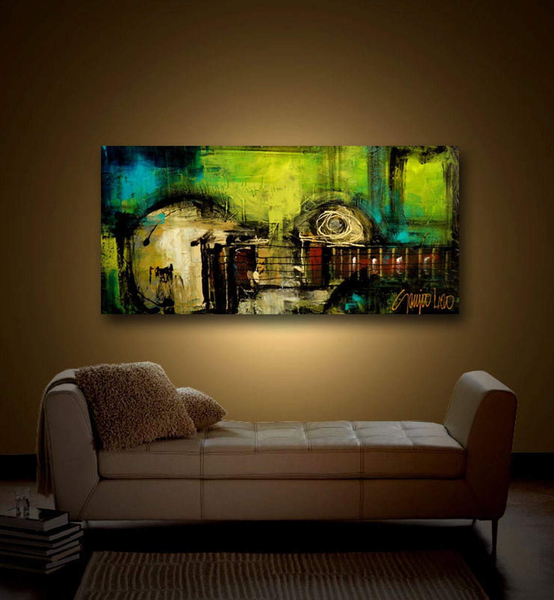 Original Painting Modern Abstract Art by SLAZO Made to Order - Etsy