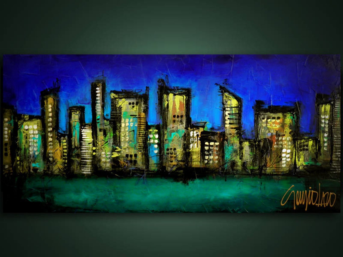 Original Painting Modern Abstract Art by SLAZO Made to - Etsy