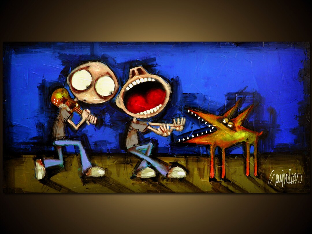 Original Painting - Modern Abstract Art by SLAZO - Made to Order 24x48 ...