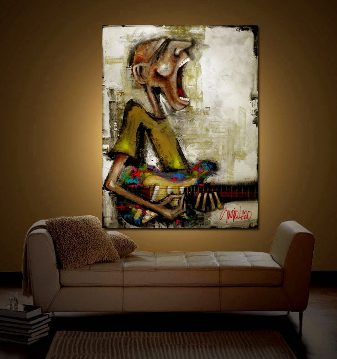 Original Painting Modern Abstract Art by SLAZO Made to Order - Etsy