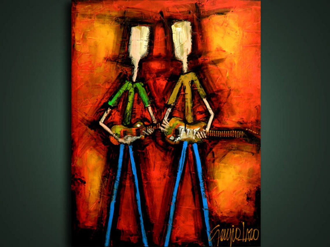 Original Painting Modern Abstract Art by SLAZO 30x40 Made - Etsy